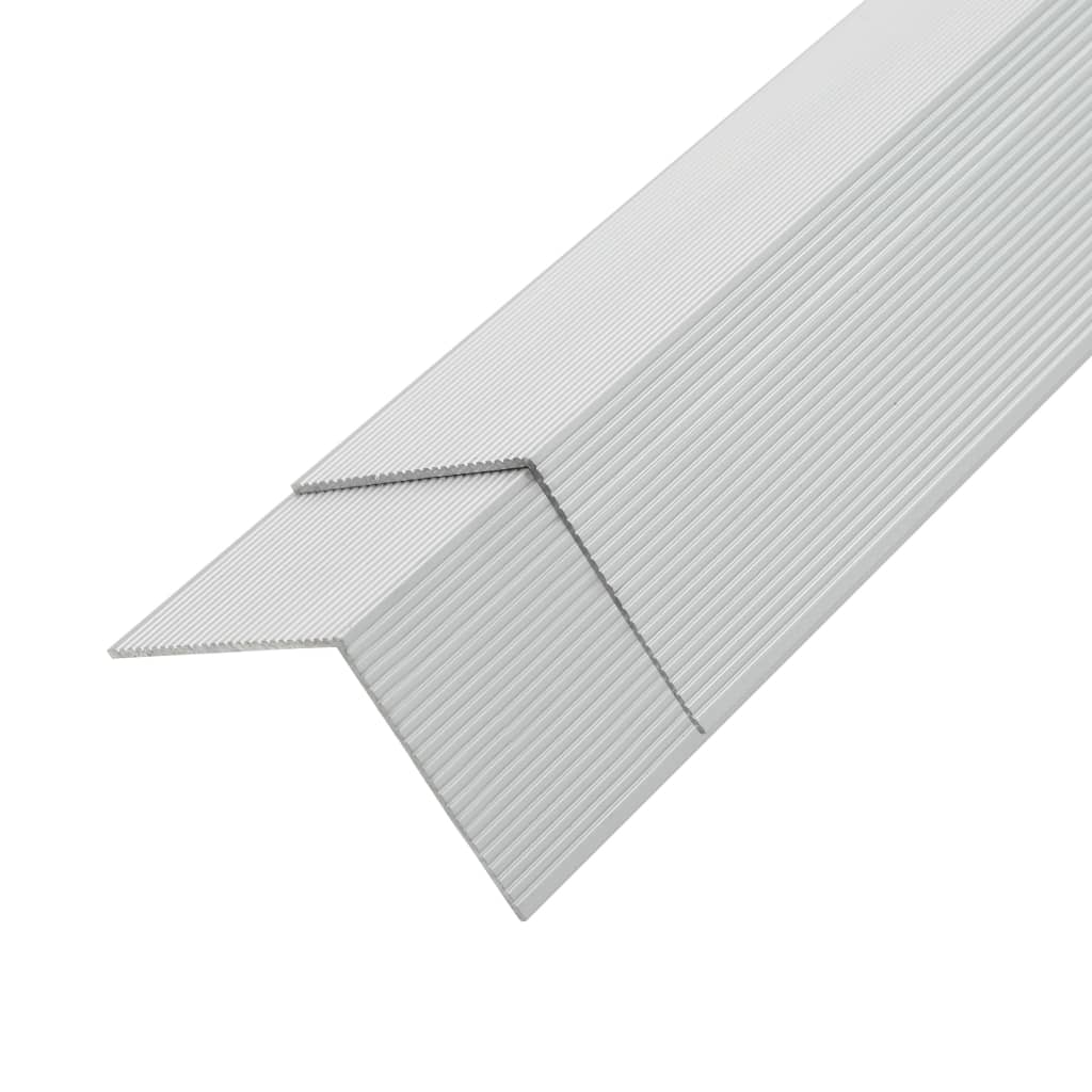 vidaXL 5 pcs Decking Angle Trims Aluminium 170 cm Silver | vidaXL.ca