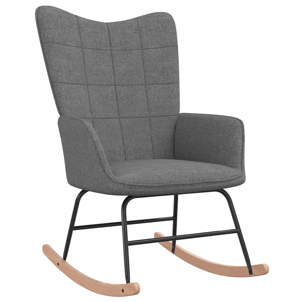 vidaXL Rocking Chair Dark Grey Fabric | vidaXL.ca