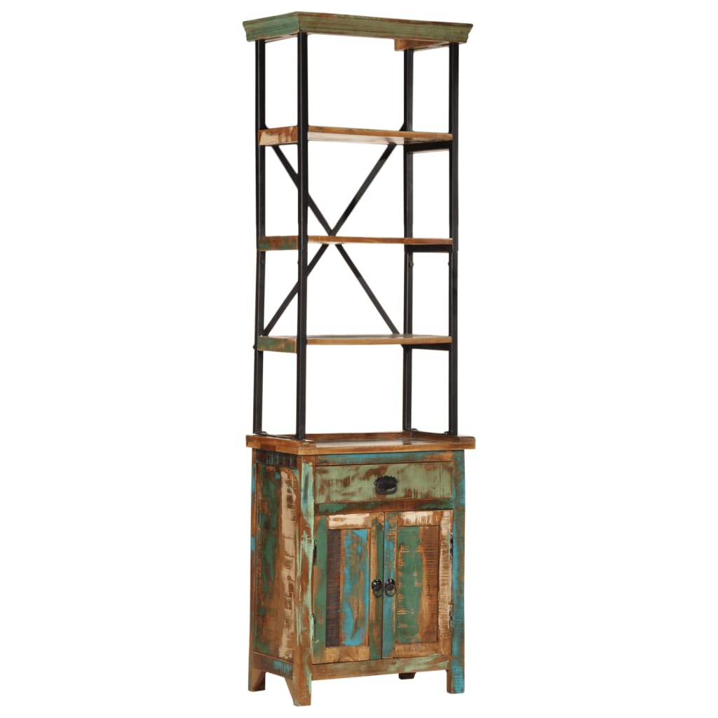 vidaXL Highboard 55x30x180 cm Solid Wood Reclaimed | vidaXL.ca